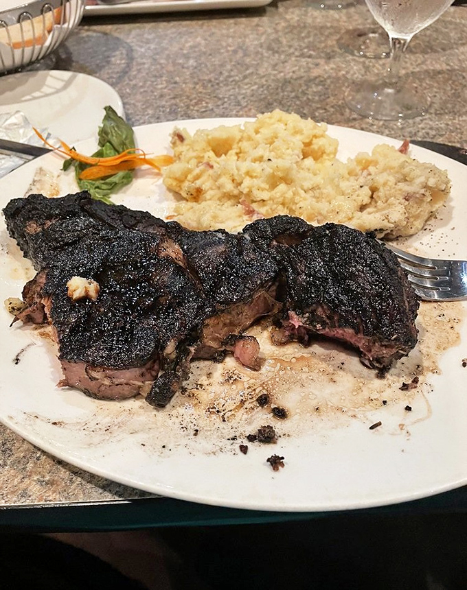 This blackened ribeye doesn't just flirt with your taste buds&mdash;it proposes marriage. The char whispers of open flames while the meat practically melts.