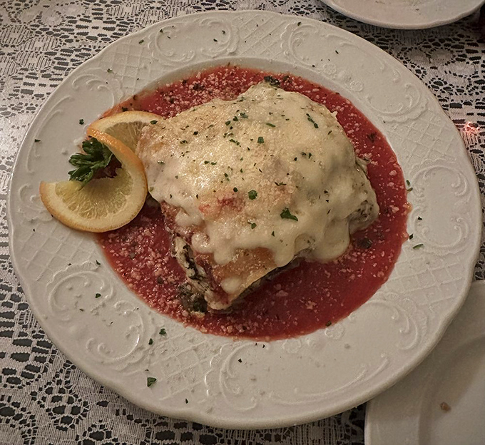 Layer upon layer of culinary bliss. This lasagna doesn't just sit on the plate&mdash;it tells a story of tradition with every bite.