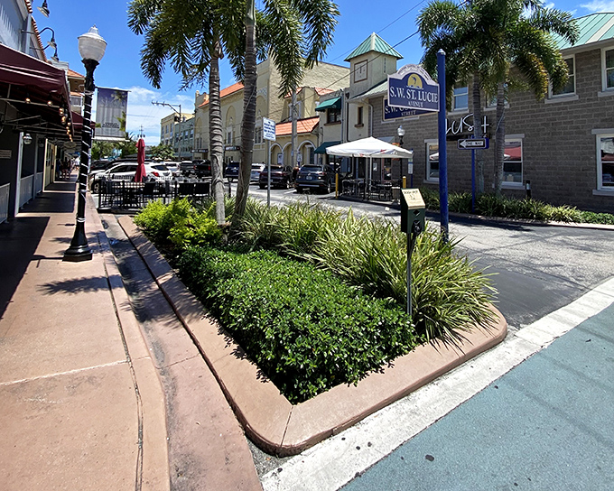 Stroll-worthy streets with manicured landscaping make downtown Stuart feel like a movie set where everyone's retirement dreams actually come true.