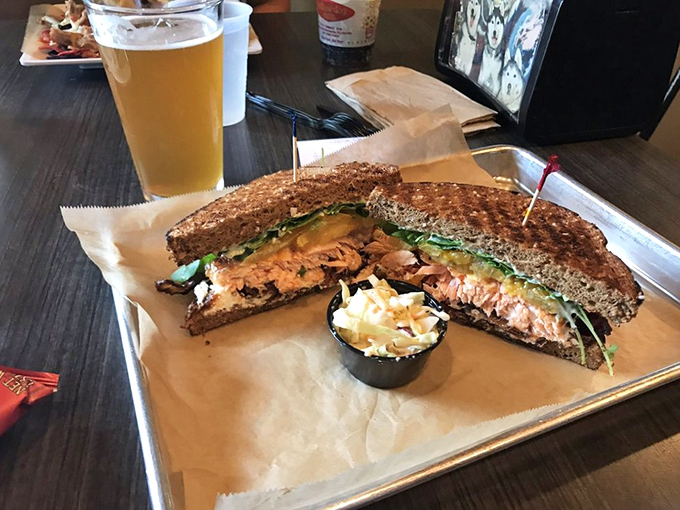 The legendary Salmon BLT in all its glory &ndash; a masterpiece of smoky salmon, crisp bacon, and fresh greens that justifies the journey.