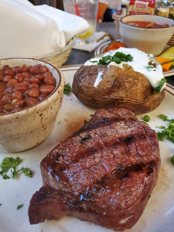 Those pinquito beans aren't just a side dish&mdash;they're a Central Coast tradition. Paired with that baked potato and steak, it's California's answer to comfort food.