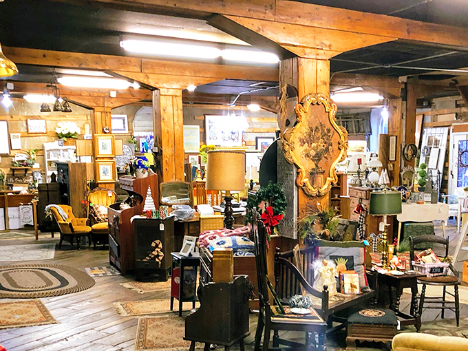 A fashionista's playground where vintage meets value. The mezzanine level offers a bird's-eye view of potential wardrobe upgrades.