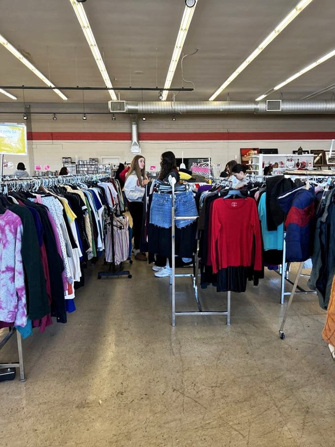 Fashionistas on a budget rejoice! The clothing section offers racks upon racks of secondhand style treasures waiting to be discovered.