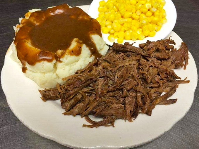 Slow-roasted beef that surrenders to your fork before you even touch it. The gravy-topped mashed potatoes aren't just a side; they're a revelation.