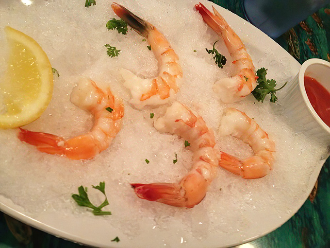 Shrimp so fresh they practically introduce themselves. Served on ice with a lemon wedge, they're the ocean's perfect little gift packages.