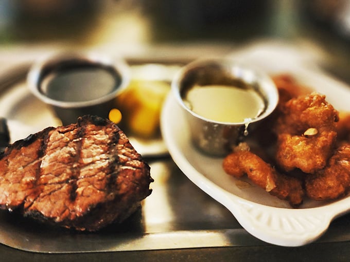 The dynamic duo that dreams are made of: a steak cooked to perfection alongside golden-battered lobster bites. Surf and turf, Wisconsin-style.