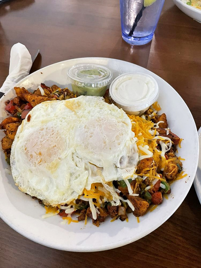 This skillet doesn't just break eggs&mdash;it breaks expectations of what breakfast can be, crowned with a perfectly cooked sunny-side up.