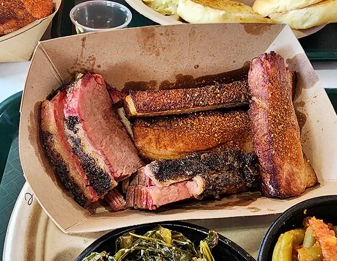 Ribs with that perfect bark and pink smoke ring&mdash;the barbecue equivalent of hitting all green lights on your morning commute.