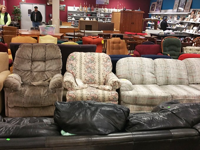 The sofa section&mdash;a living room lineup where each cushioned contestant has a story to tell and is auditioning for a second act in your home.