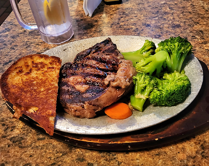 This isn't just a steak; it's a masterclass in simplicity &ndash; perfectly charred exterior, tender interior, and vegetables that didn't come as an afterthought.