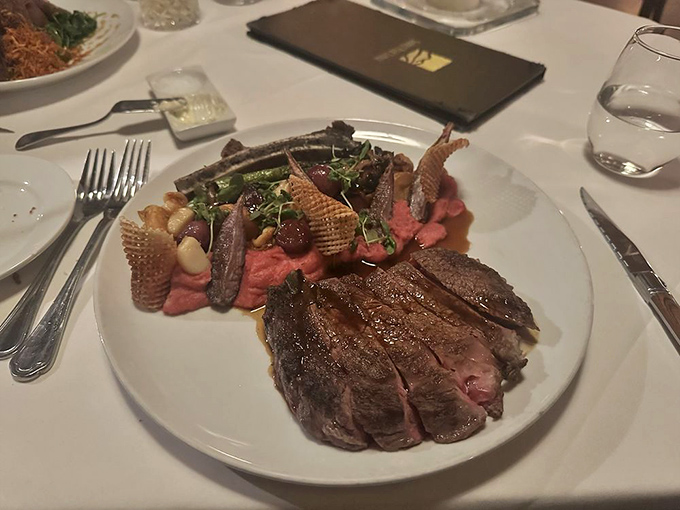 Perfectly seared beef that makes you understand why humans invented fire in the first place. 