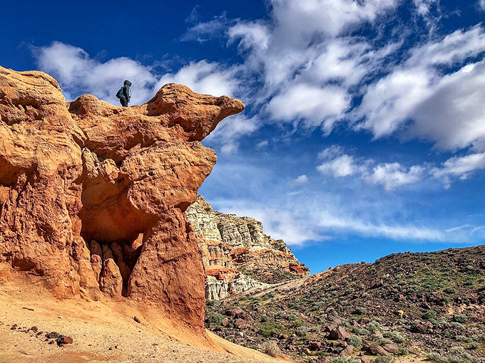 "I'm ready for my close-up, Mr. DeMille." This natural rock formation looks suspiciously like it's auditioning for the next sci-fi blockbuster.