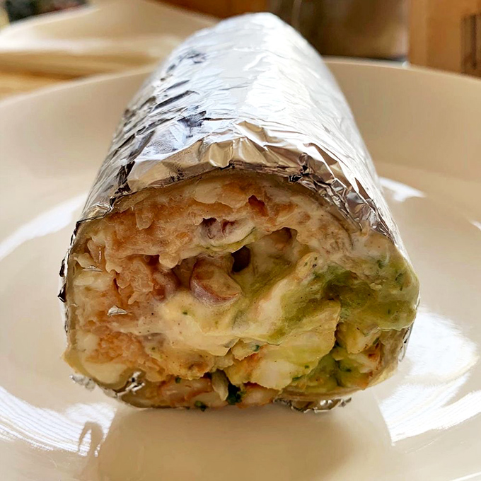 Behold the Super Burrito: a foil-wrapped masterpiece that could feed a small village or one very happy person. 