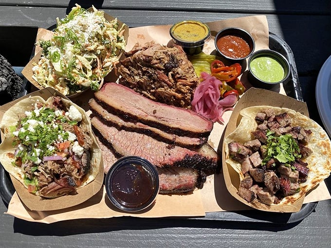 This spread isn't just a meal&mdash;it's a full-blown meat pageant with brisket as the crowned champion.