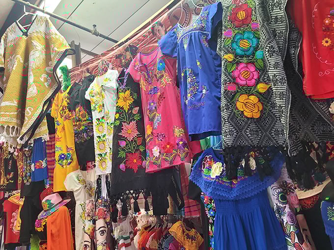 Wearable art that tells stories! These vibrant embroidered garments bring Mexican cultural traditions to Florida, each stitch a celebration of heritage and craftsmanship.