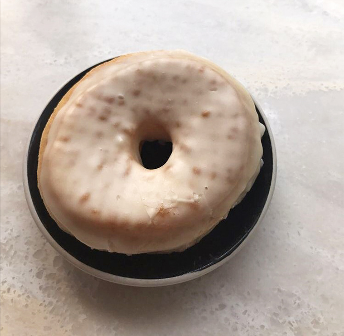 This vanilla glazed masterpiece proves that going vegan doesn't mean saying goodbye to that perfect donut glaze that shatters just right.