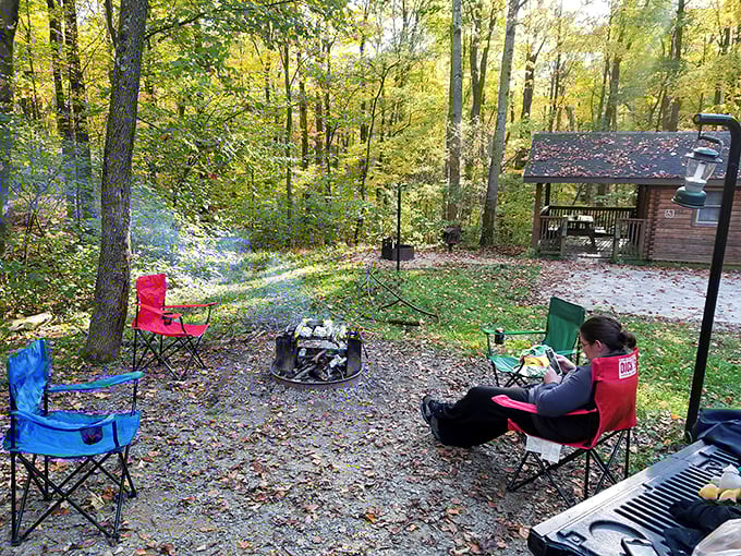 Man's best friend knows the best spots. Nothing beats contemplating life's mysteries while perched on sun-warmed rocks as the Youghiogheny rushes by.