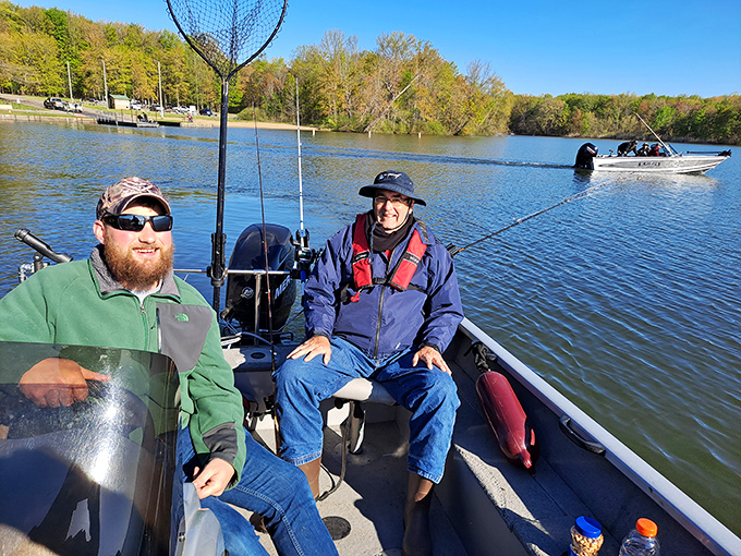 Weekend warriors finding their bliss on Pymatuning's waters. Nothing says "I'm winning at life" quite like fishing on a perfect Ohio afternoon.