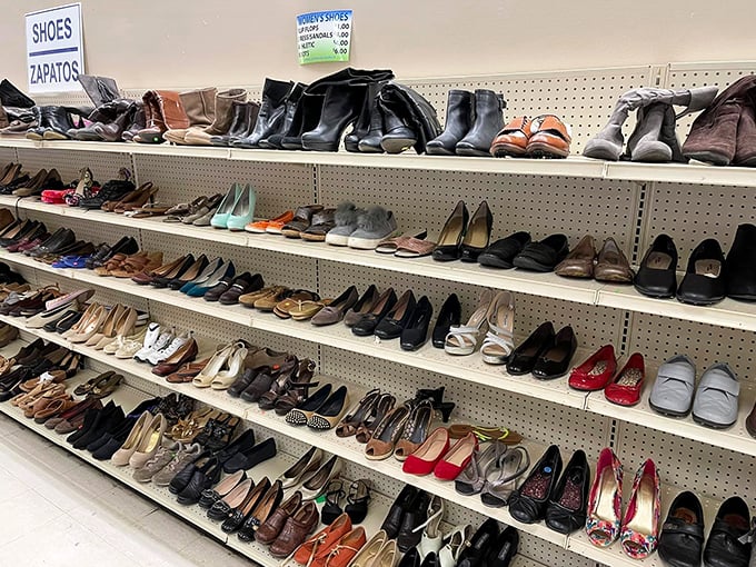 The shoe section offers everything from practical flats to statement heels &ndash; each pair with its own mysterious backstory and miraculously intact soles.