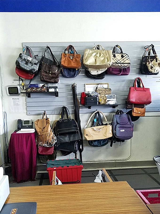 Handbag heaven awaits! Designer lookalikes and genuine finds hang like fashionable fruit on a very affordable tree.