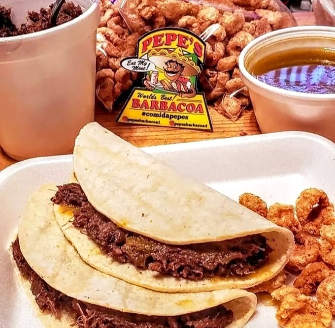 Three perfect barbacoa tacos topped with fresh avocado - this is what weekend morning dreams are made of.