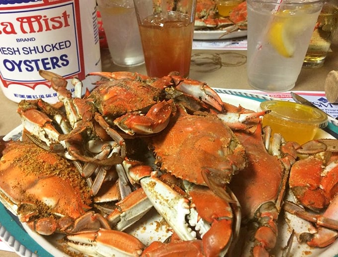 These steamed beauties aren't just food, they're an interactive Maryland ritual &ndash; part meal, part manual labor, completely worth the effort.