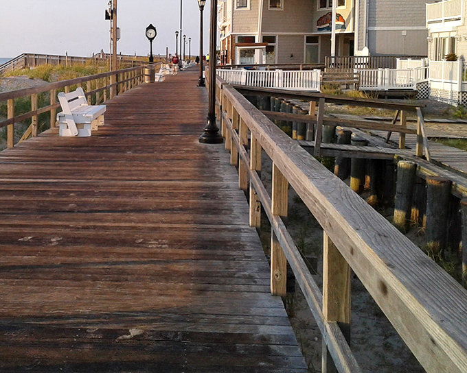 Morning strolls on Bethany's boardwalk offer solitude, sea breezes, and those perfect bench moments where you can watch the Atlantic work its timeless magic.