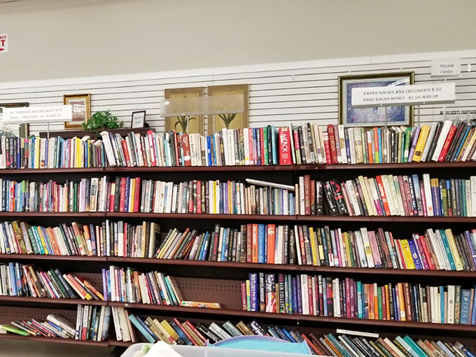Bibliophiles, prepare to lose track of time. These shelves hold everything from forgotten bestsellers to cookbooks with recipes your grandmother swore by.