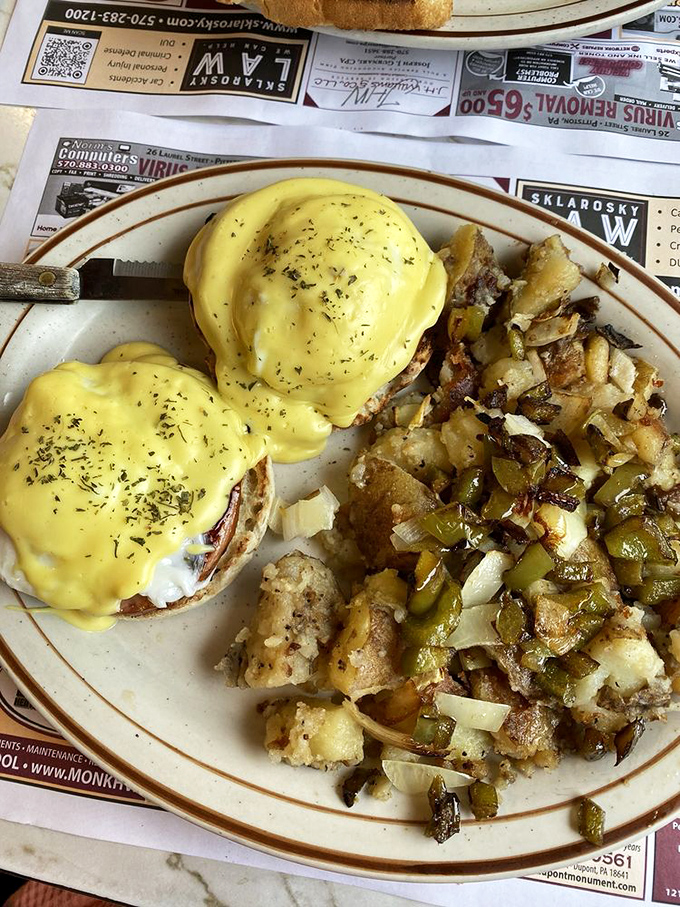 Eggs Benedict that would make the Pope jealous, with hollandaise so rich it should have its own tax bracket.