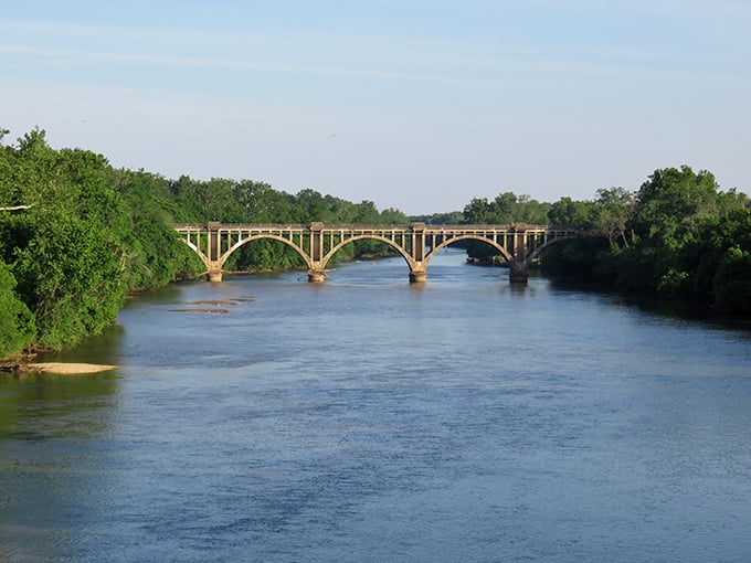 The Rappahannock River doesn't just flow through Fredericksburg – it flows through its soul. This bridge has seen more history than most history books.