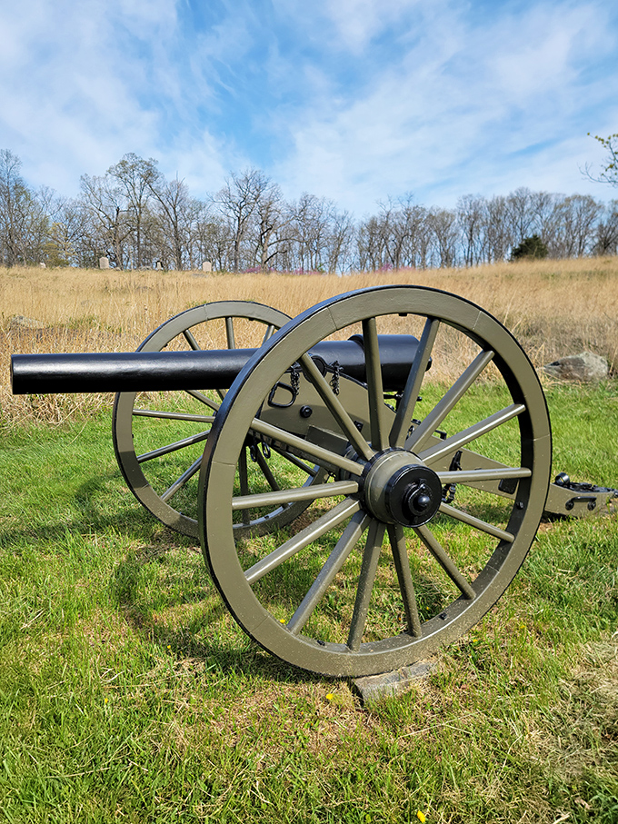 Not just a prop from a historical movie set&mdash;this authentic Civil War cannon stands as a somber reminder of the battle that raged across these peaceful fields.