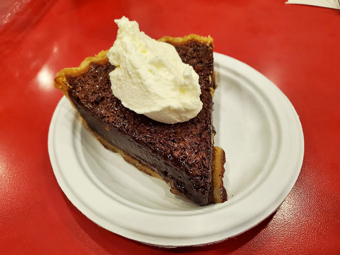 Behold the chocolate chess pie that could make a grown person weep tears of pure, unadulterated joy and satisfaction.
