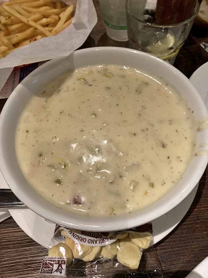 This isn't just clam chowder; it's a creamy bowl of ocean magic that would make a New Englander question their loyalty.