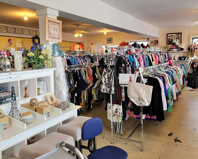 Clothing racks stretch like fashion highways, each one hiding potential wardrobe game-changers and style surprises.