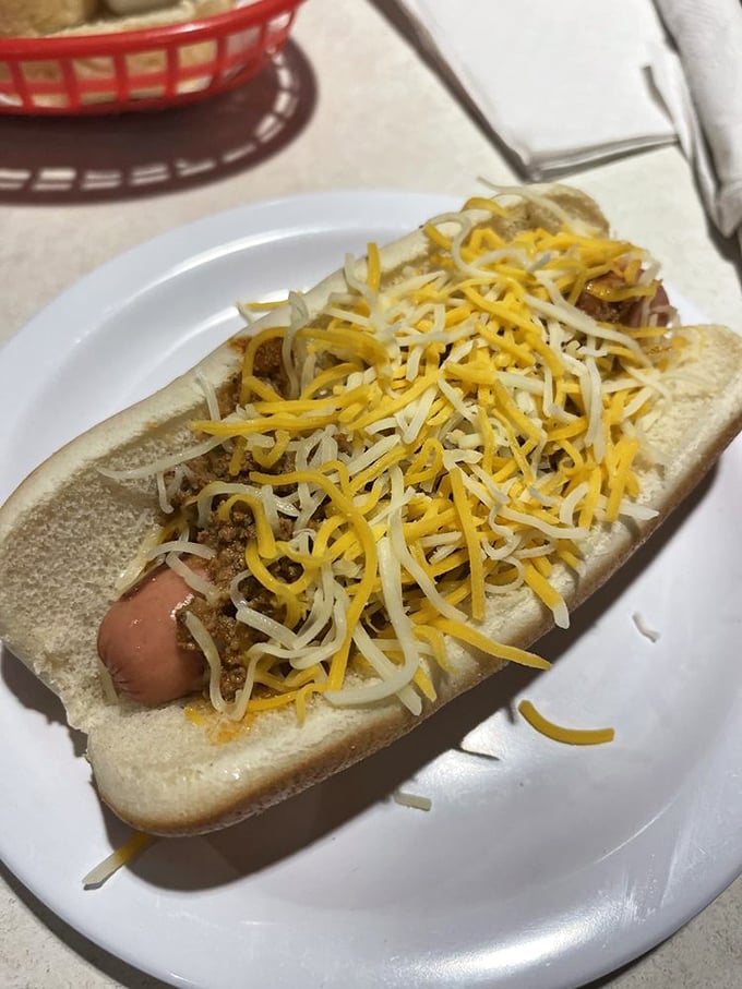 This isn't just a hot dog&mdash;it's a Midwest symphony of beef, bun, and melted cheese that makes you question why you'd eat one any other way.