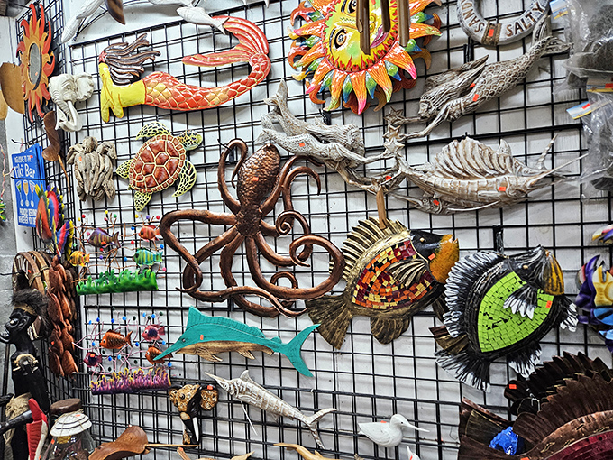 Marine-themed decor that screams "Florida home." That octopus wall hanging isn't just art&mdash;it's a conversation starter that says "I have excellent taste in tentacled treasures."