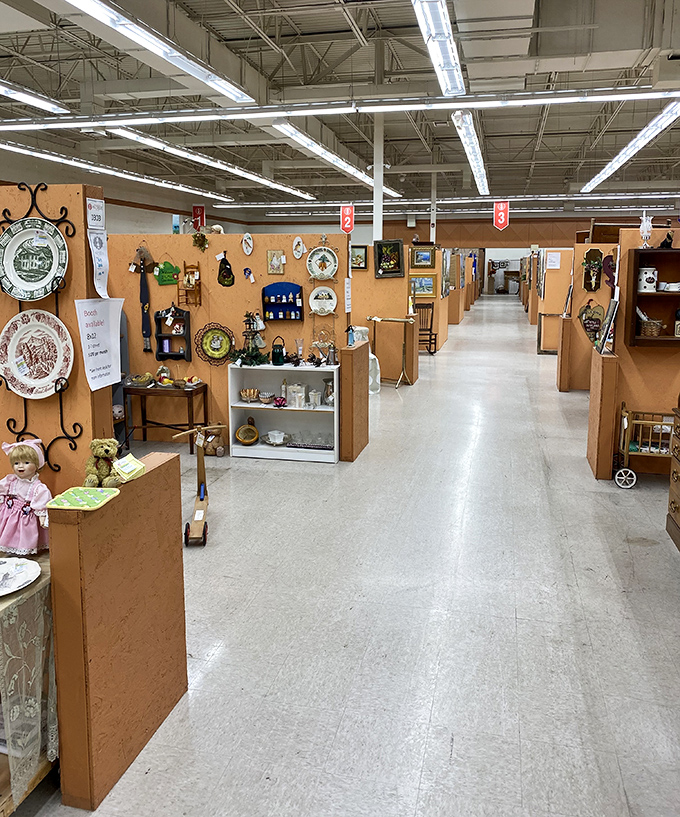 Aisles that whisper stories from another era. Every turn reveals a new collection that might contain that one perfect piece you never knew you needed.