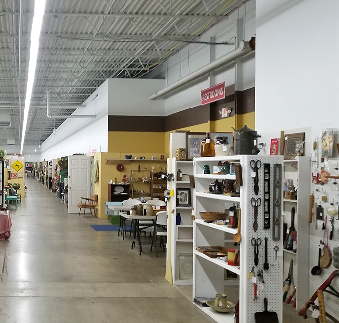 Even a simple trip to the restroom becomes an expedition through decades of American design history.