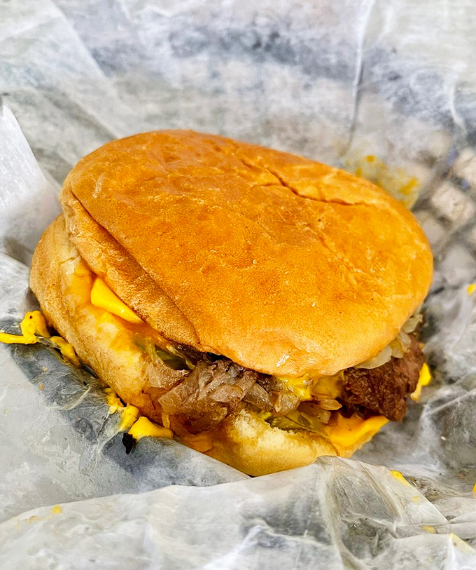 Behold the double cheeseburger that's been quietly ruining people for chain restaurants since they first took a bite.