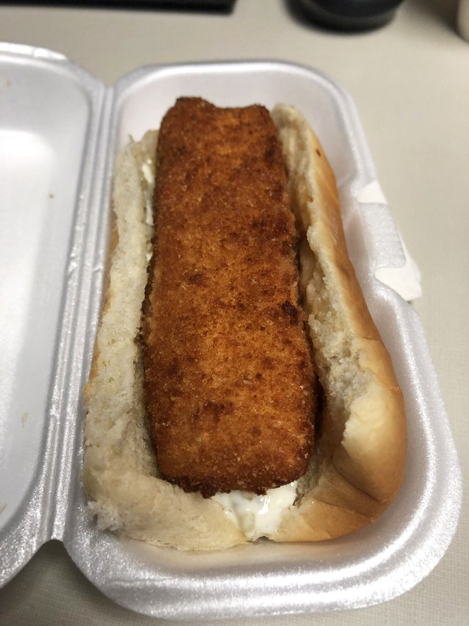 Behold the star of the show &ndash; a perfectly golden fish sandwich that makes you question whether you've ever truly experienced fish between bread before.