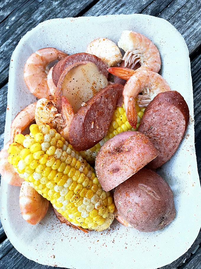 The legendary Frogmore Stew in all its glory&mdash;where plump shrimp, smoky sausage, sweet corn, and red potatoes throw the ultimate Lowcountry party.