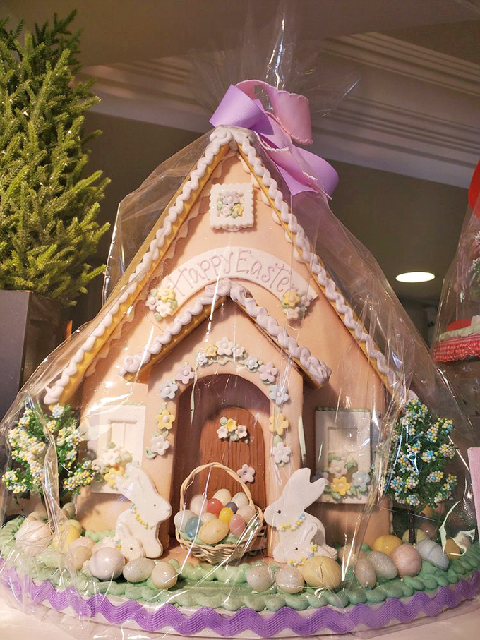 This Easter gingerbread house isn't just dessert; it's real estate you can eat. Hansel and Gretel would approve of this sugary architectural marvel.