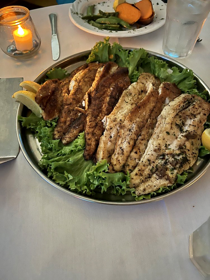 Perfectly grilled fish that needs nothing more than a squeeze of lemon and a moment of silence before the first heavenly bite.