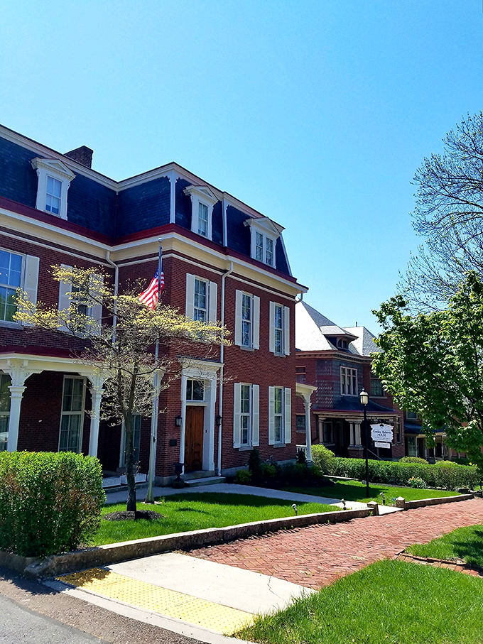 This stately brick building with its American flag proudly displays Cumberland's architectural heritage that spans generations.