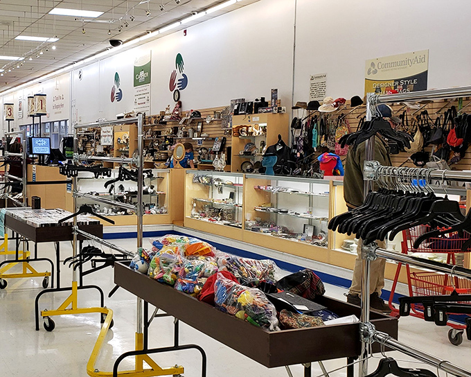 The accessories section is where fashion meets frugality, offering everything from statement pieces to subtle accents for pocket change.