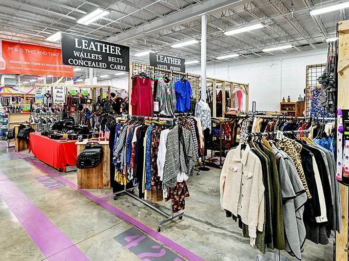 The leather goods section isn't just shopping&mdash;it's a sensory experience where the rich aroma of quality craftsmanship fills the air.