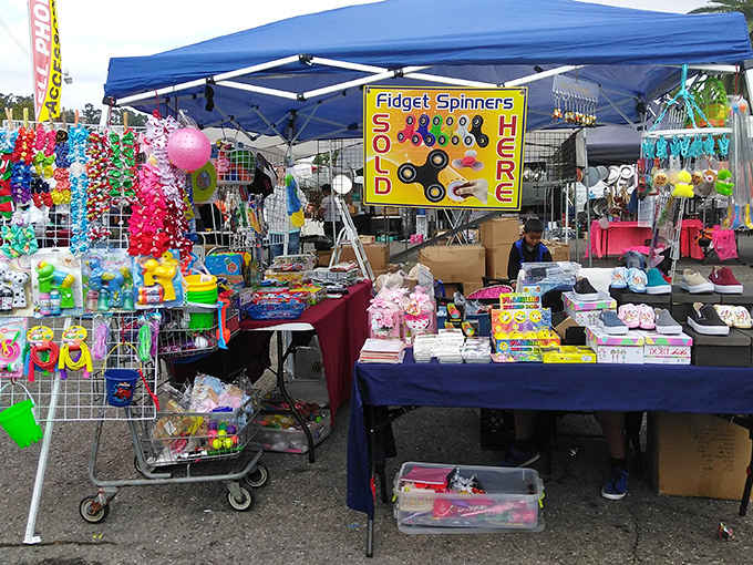 Fidget spinners and childhood joy on full display. Remember when entertainment didn't require charging cables or software updates?