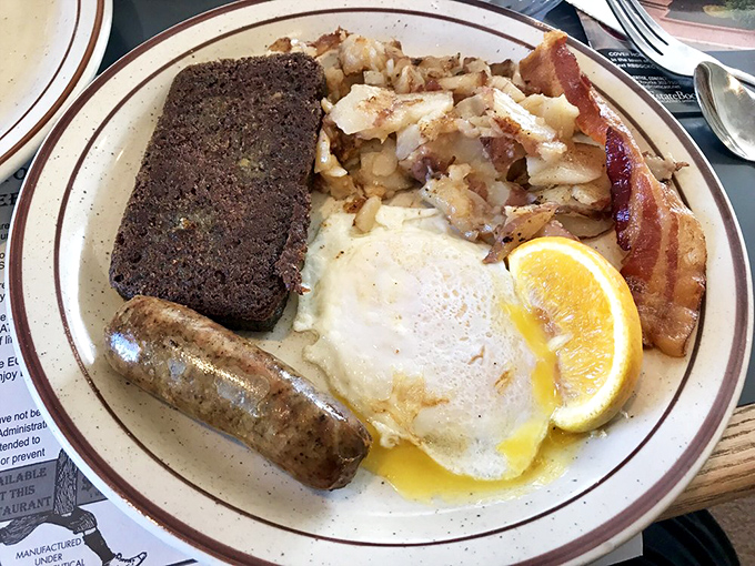 Comfort on a plate! This hearty breakfast with meatloaf proves that sometimes the best morning philosophy is "dinner foods don't follow rules."