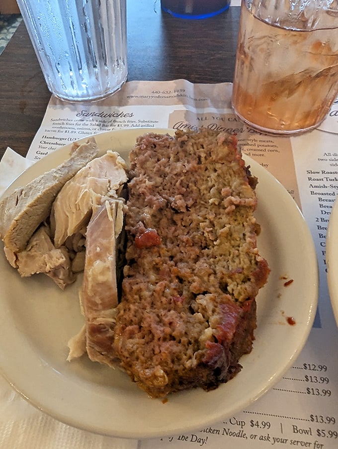 Meatloaf that would make your grandmother jealous. This isn't some fancy chef's "deconstructed" version&mdash;it's the real deal, hearty and honest as a handshake.