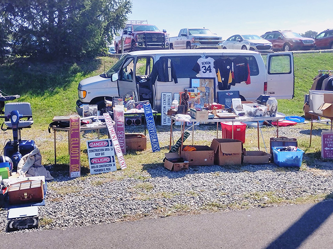 The ultimate "I spy" challenge for grown-ups. Somewhere in this glorious jumble of merchandise is exactly what you didn't know you needed.